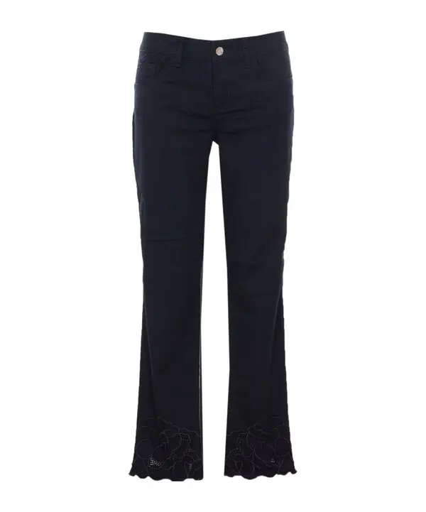 Liu Jo Floral Embroidered Hem Jeans
