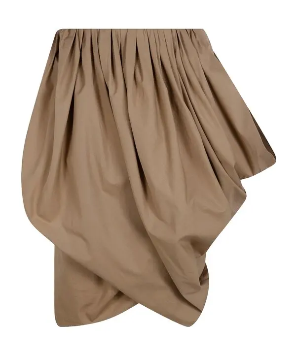 Chloé Draped Asymmetric Skirt - Amber Olive