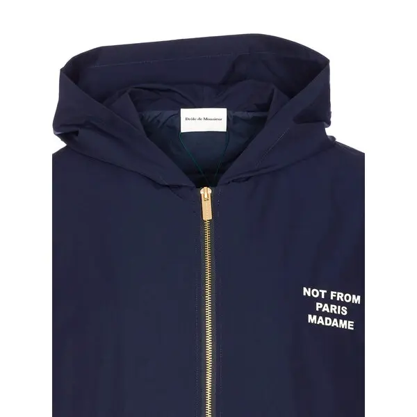 Drole De Monsieur Long-sleeved Zip-up Sweatshirt