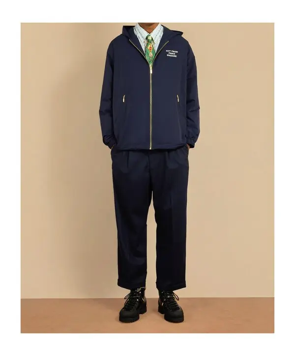 Drole De Monsieur Long-sleeved Zip-up Sweatshirt