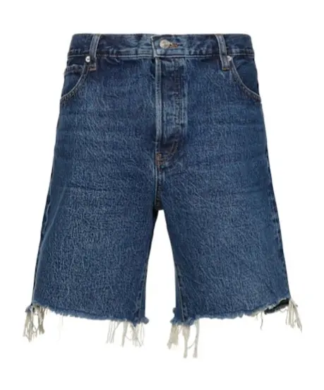 FRAME Frayed Denim Shorts - Blue