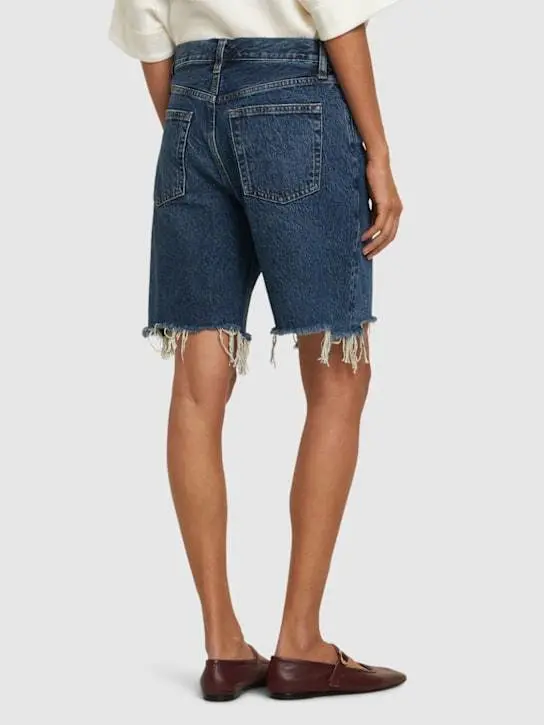 FRAME Frayed Denim Shorts