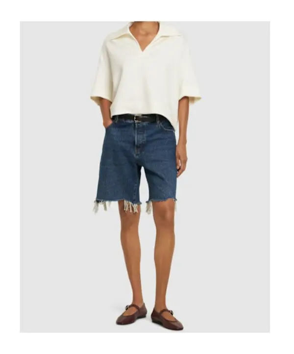 FRAME Frayed Denim Shorts