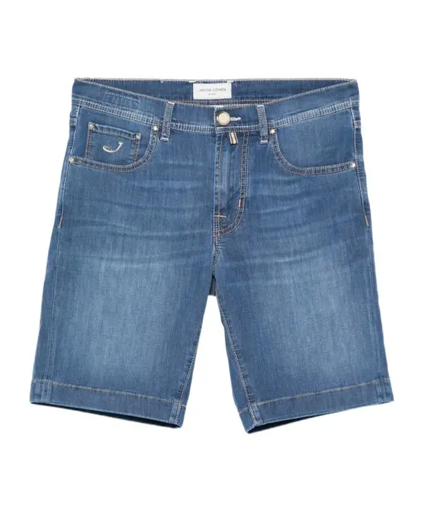 Jacob Cohen Denim Shorts With Belt Loops - Blue