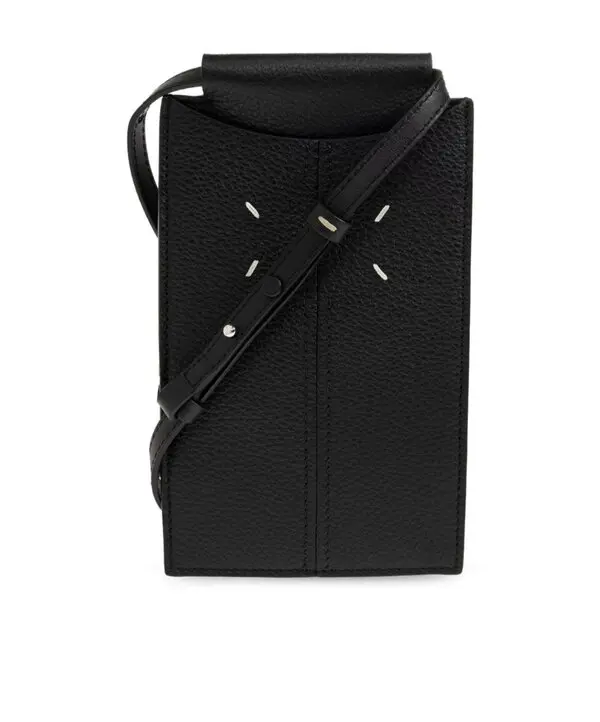 MAISON MARGIELA Logo Detailed Phone Bag - Black