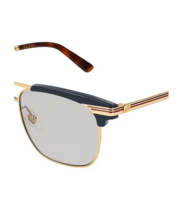 Gucci Aviator Sunglasses With Gold Logo Detail