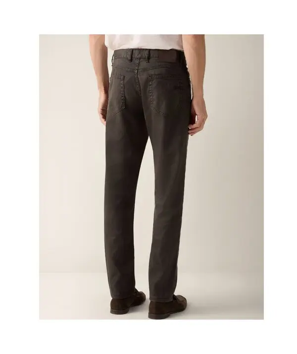 Zegna Roccia Slim Straight Jeans - Brown