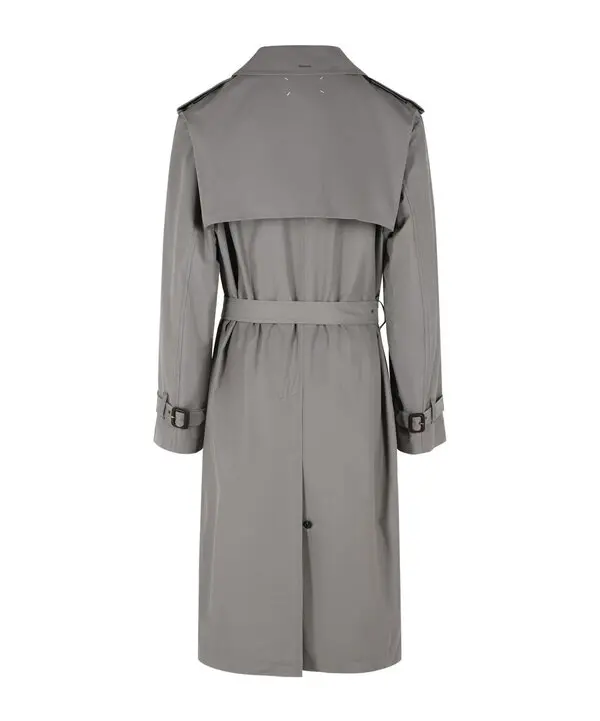 MAISON MARGIELA Folded Collar Trench Coat - Gray