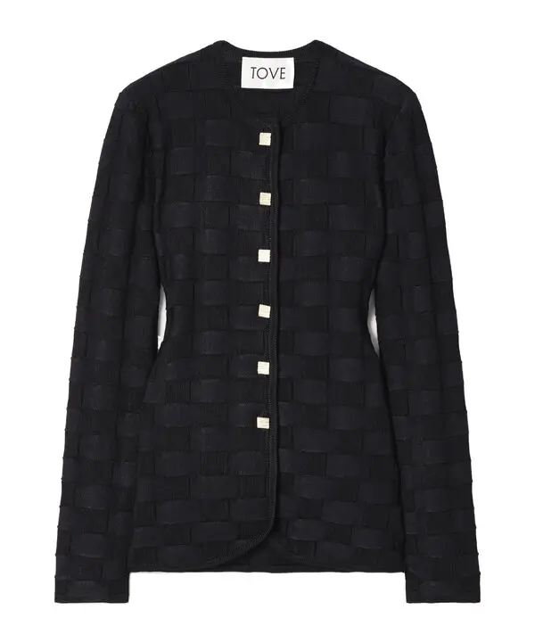 Tove Uma Jacquard-knit Cardigan