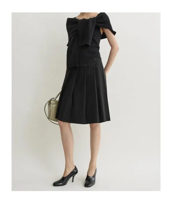 TOTEME Beaded Pleat Skirt - Black
