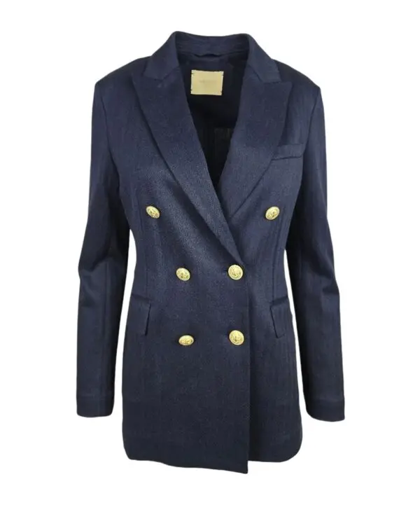 CIRCOLO 1901 Double-breasted Blazer With Front Button Closure - Black