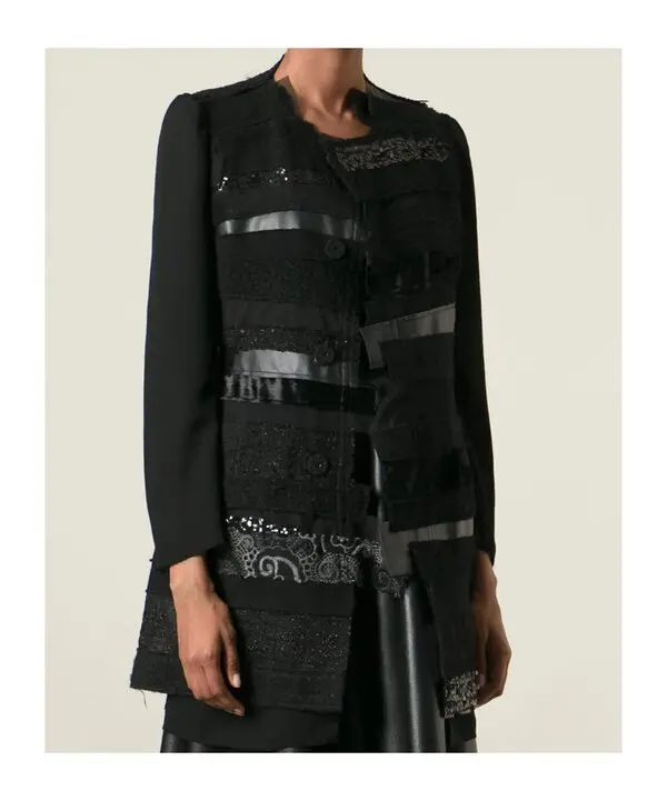 Junya Watanabe Single Breasted Blazer With Patchwork Design
