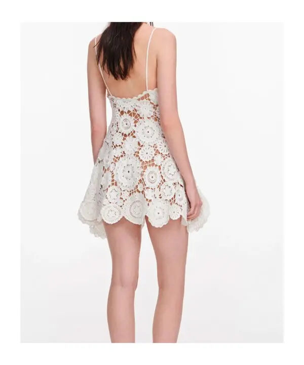 SELF-PORTRAIT Crochet Mini Dress
