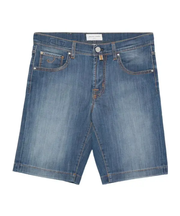 Jacob Cohen Denim Shorts With Belt Loops - Blue
