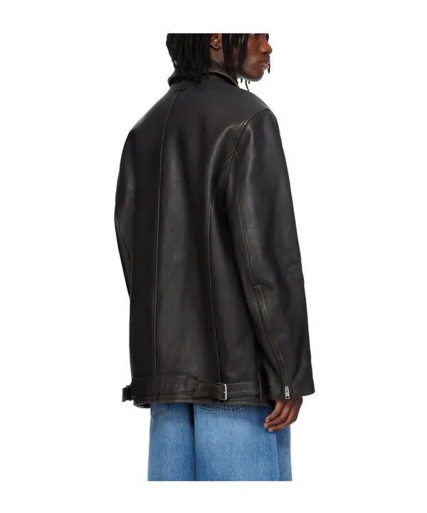 Alexander Wang Leather Snap Front Jacket