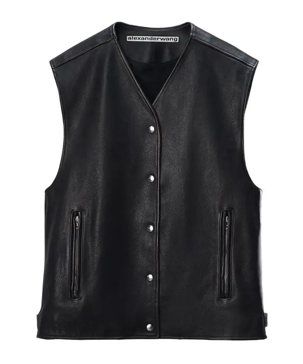 Alexander Wang Boxy Moto Vest