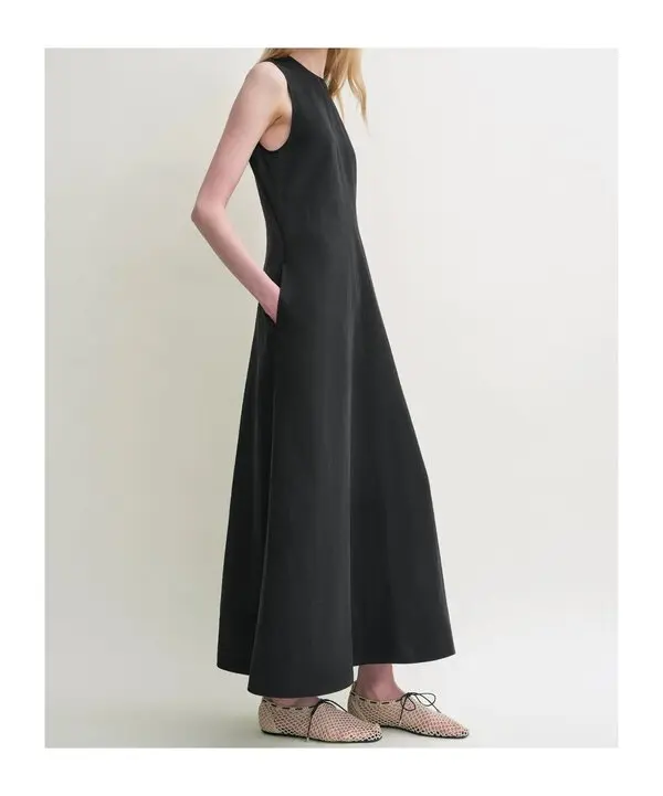 TOTEME Sleeveless Crew Neck Maxi Dress