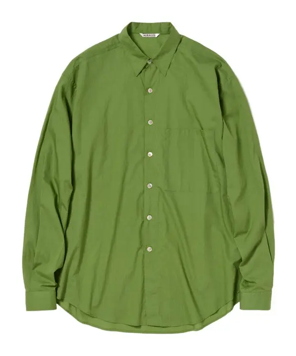Auralee Super Fine Cotton Lawn Shirt - Green