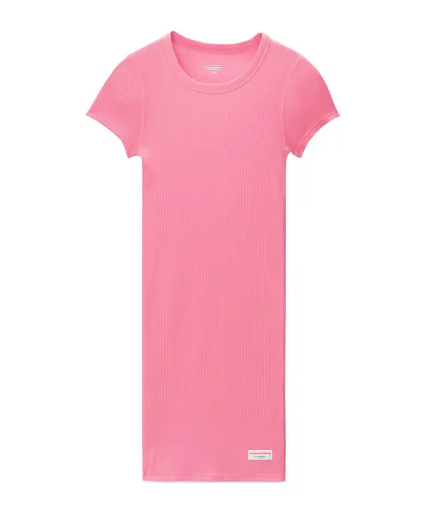 Alexander Wang Ribbed Cotton Mini Dress - Pink