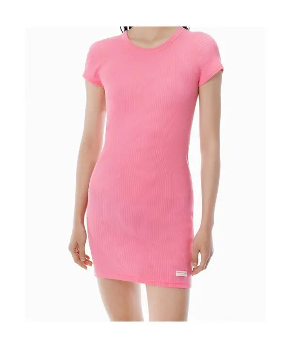 Alexander Wang Ribbed Cotton Mini Dress