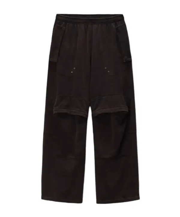 Alexander Wang Articulated Mid-rise Cargo Sweatpants - Washed Black