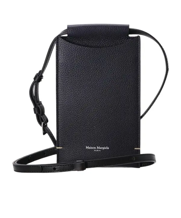 MAISON MARGIELA Leather Phone Bag - Black