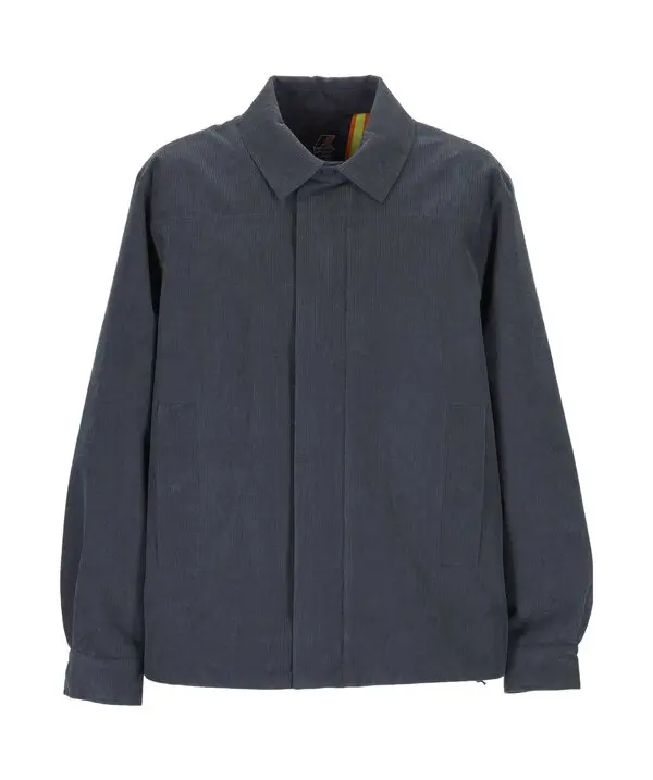 K-WAY Corduroy Jacket With Turn-down Collar And Buttoned Cuffs