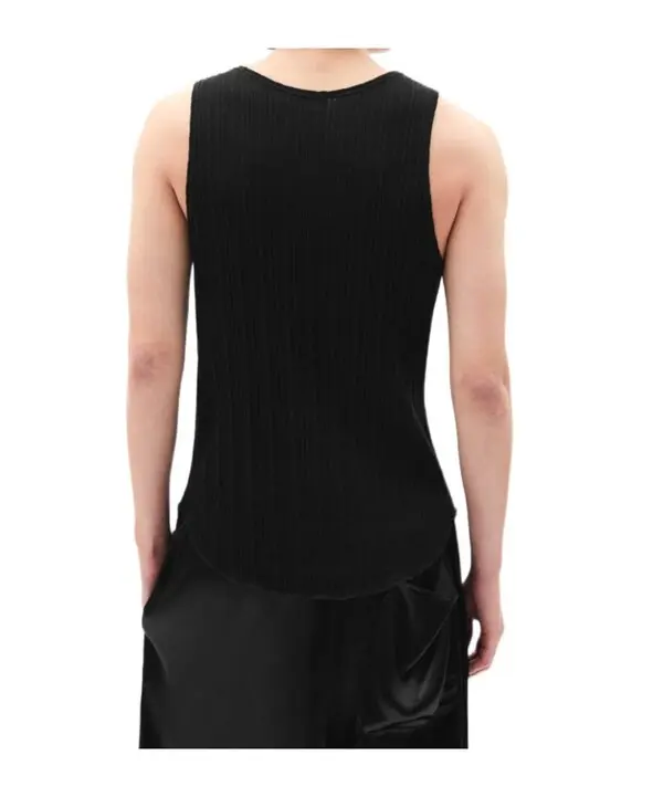 ANN DEMEULEMEESTER Ruffled Silk Creponne Tank Top