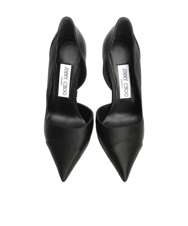 JIMMY CHOO Brigitte 120 Satin Stiletto Pumps - Black
