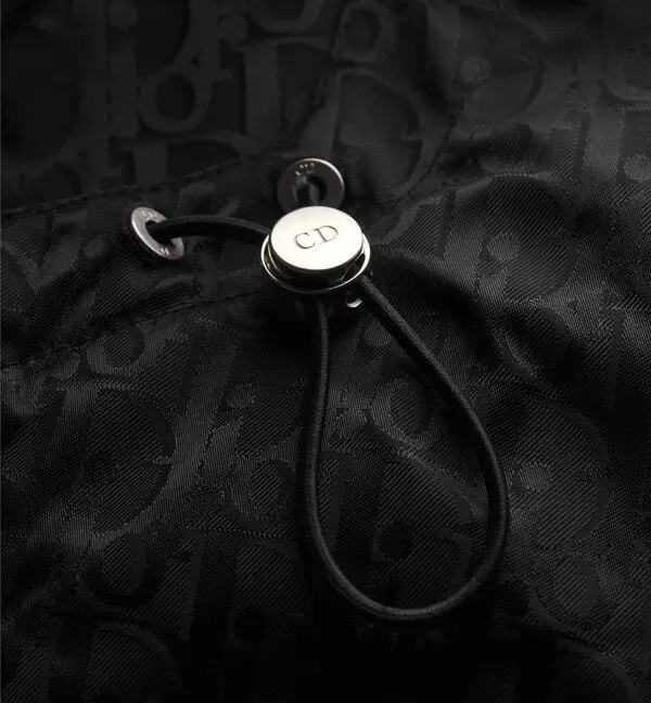 Dior Zipped Cropped Jacket With Cd Signature Buttons - Black