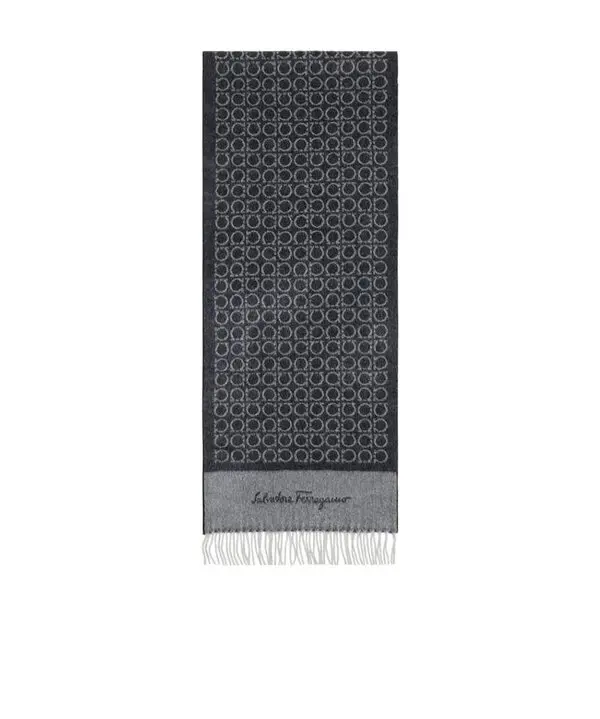 FERRAGAMO Logo Scarf - Black