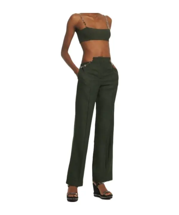 AYA MUSE Embossed Wide-leg Trousers