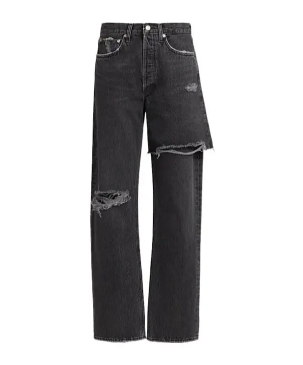 AGOLDE Amryn Mid-rise Straight Leg Jeans - Black