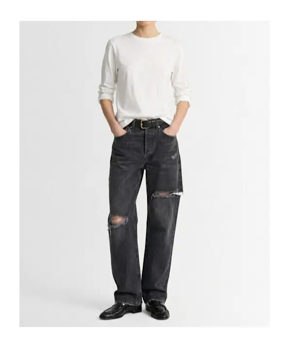 AGOLDE Amryn Mid-rise Straight Leg Jeans - Black