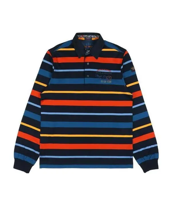 PAUL  SHARK Striped Long-sleeved Polo Shirt