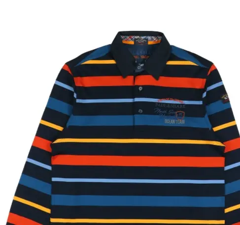PAUL  SHARK Striped Long-sleeved Polo Shirt