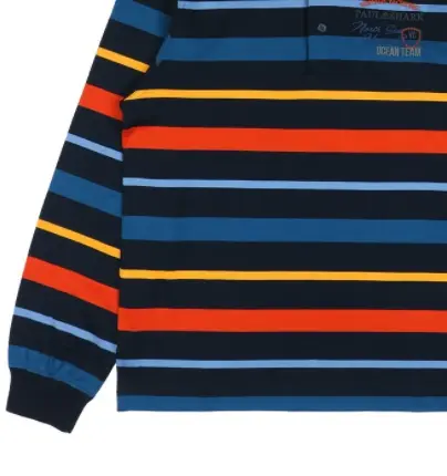 PAUL  SHARK Striped Long-sleeved Polo Shirt