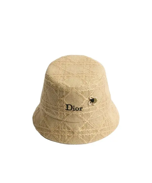 Dior Cannage Teddy-d Small Brim Bucket Hat - Nude