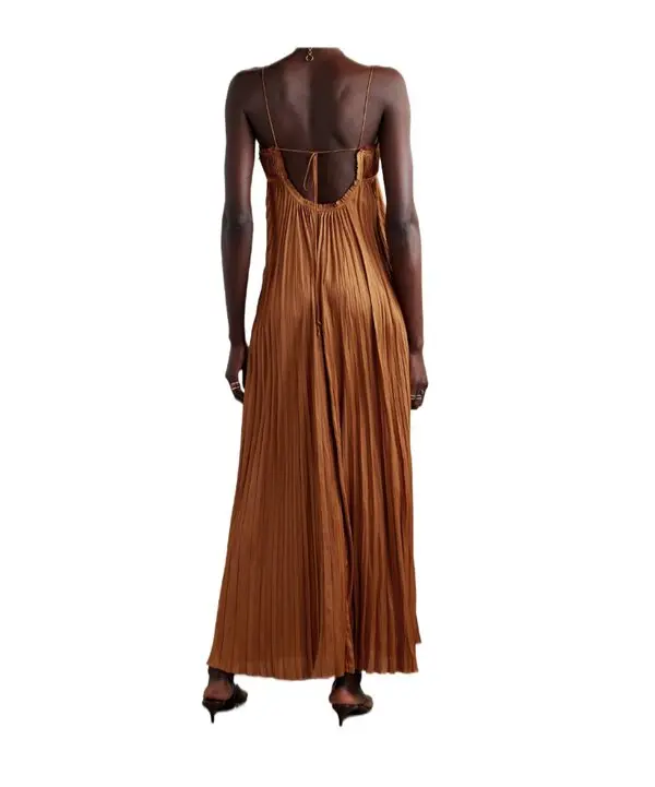 Ulla Johnson Halterneck Pleated Maxi Dress