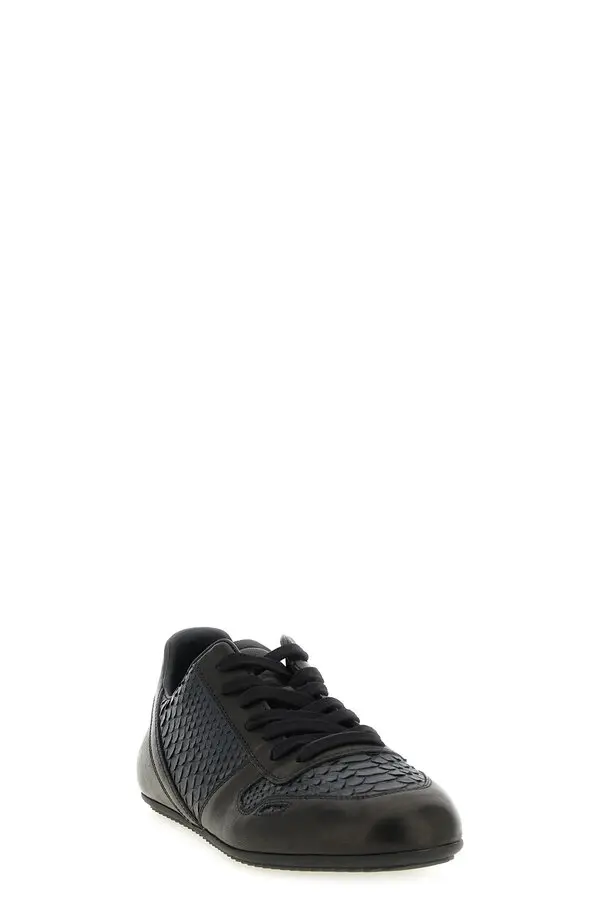 Rick Owens Low-top Lace-up Sneakers - Black