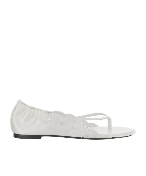 Jacquemus Cut-out Detailed Thong Sandals - White