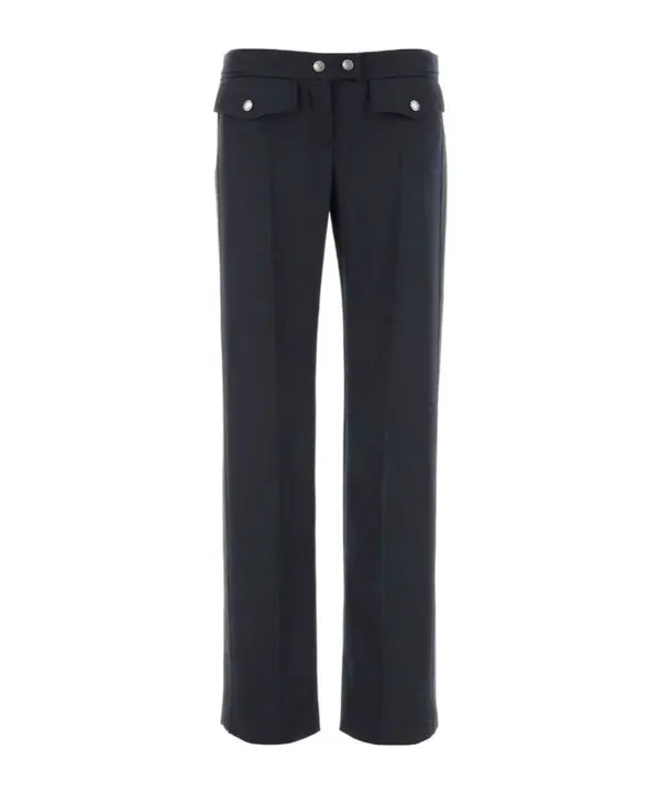 Alexander McQueen Buttoned Waist Straight Leg Pants