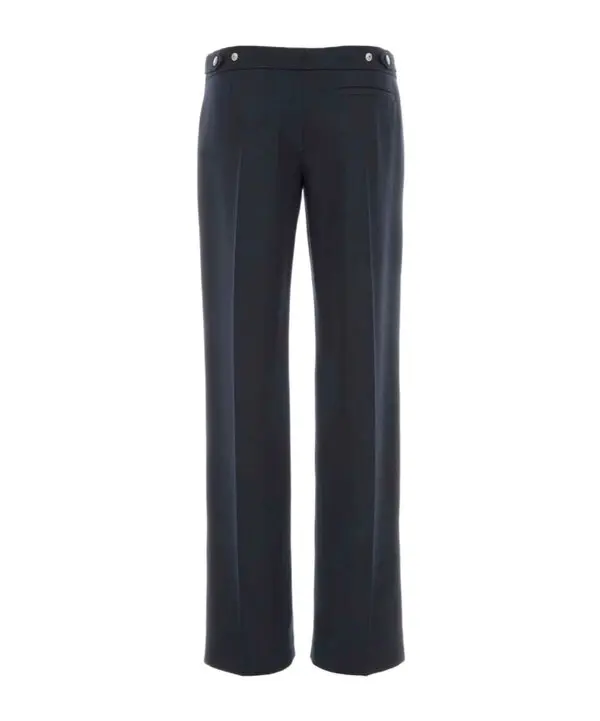 Alexander McQueen Buttoned Waist Straight Leg Pants