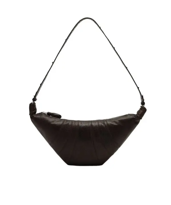LEMAIRE Medium Croissant Bag With Western Studs - Dark Chocolate