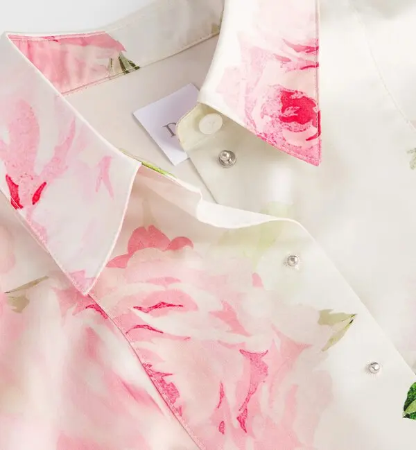Dior Mid-length Belted Shirtdress With Floral Print
