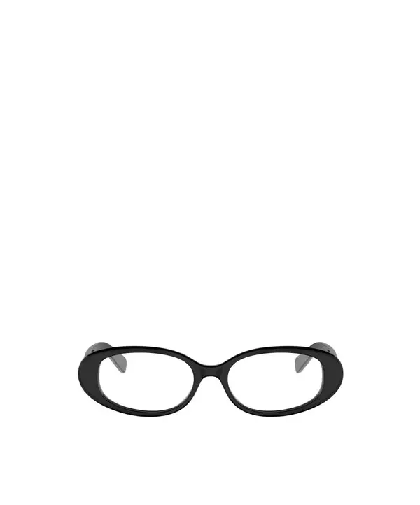 Celine Full Frame Oval Eyeglasses - Black