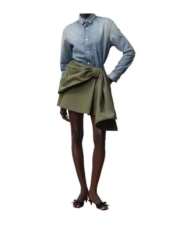 Dior Long Sleeve Collared Button Front Blouse - Blue