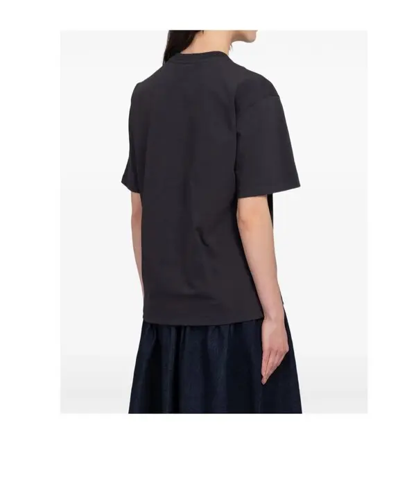 GANNI Embroidered Logo T-shirt - Phantom