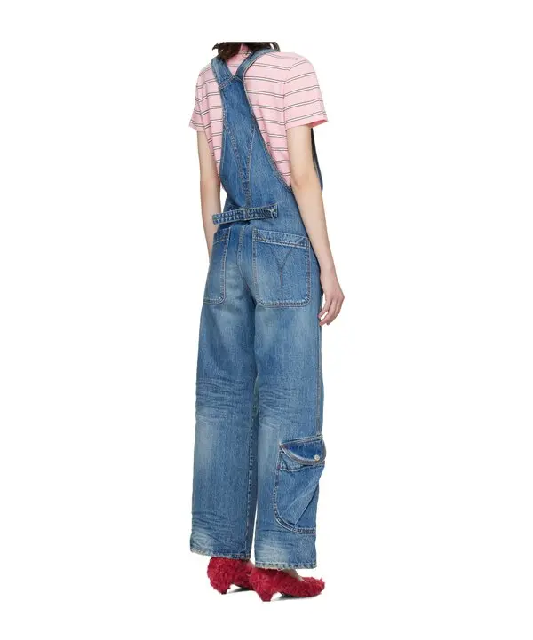 OPEN YY Cargo-pocket Denim Overalls