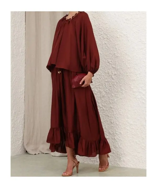 Zimmermann Aster Ruffled Peasant Top